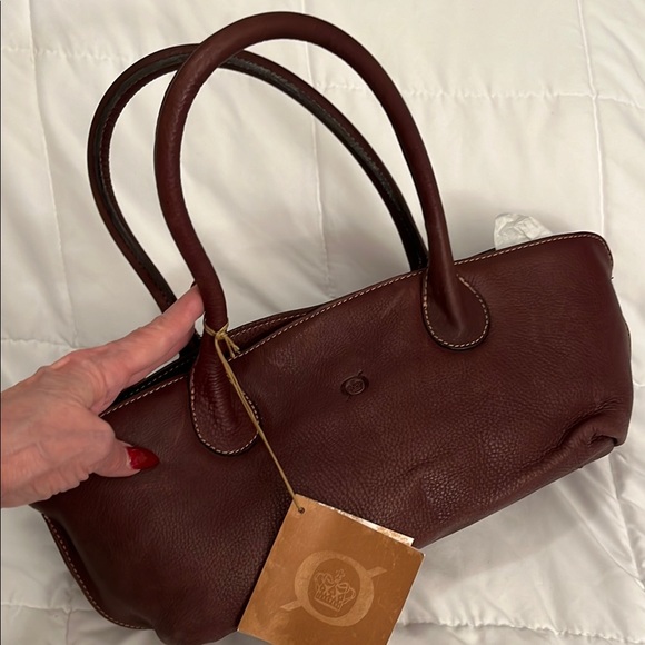 Born | Bags | Elegant Born Brown Leather Handbag | Poshmark